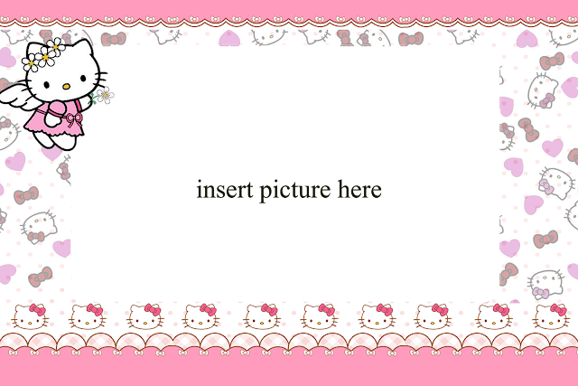 Hello Kitty PNG Frame01 - Printable PNG Frames | Cartoon Character PNG ...