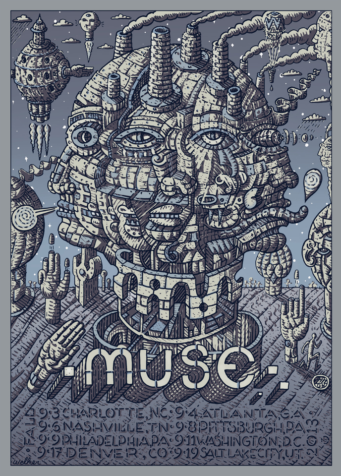 INSIDE THE ROCK POSTER FRAME BLOG: David Welker Muse, Moe.Down, Melvins ...