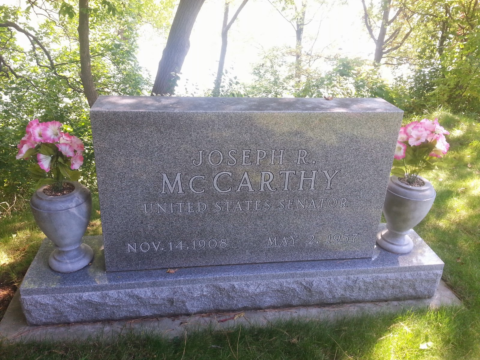 Optima Travel: Joseph McCarthy Grave, Appleton, Wisconsin