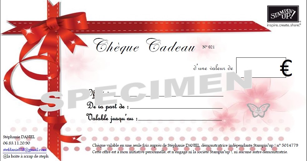 La boîte à scrap de Stéph: Chèque Cadeau