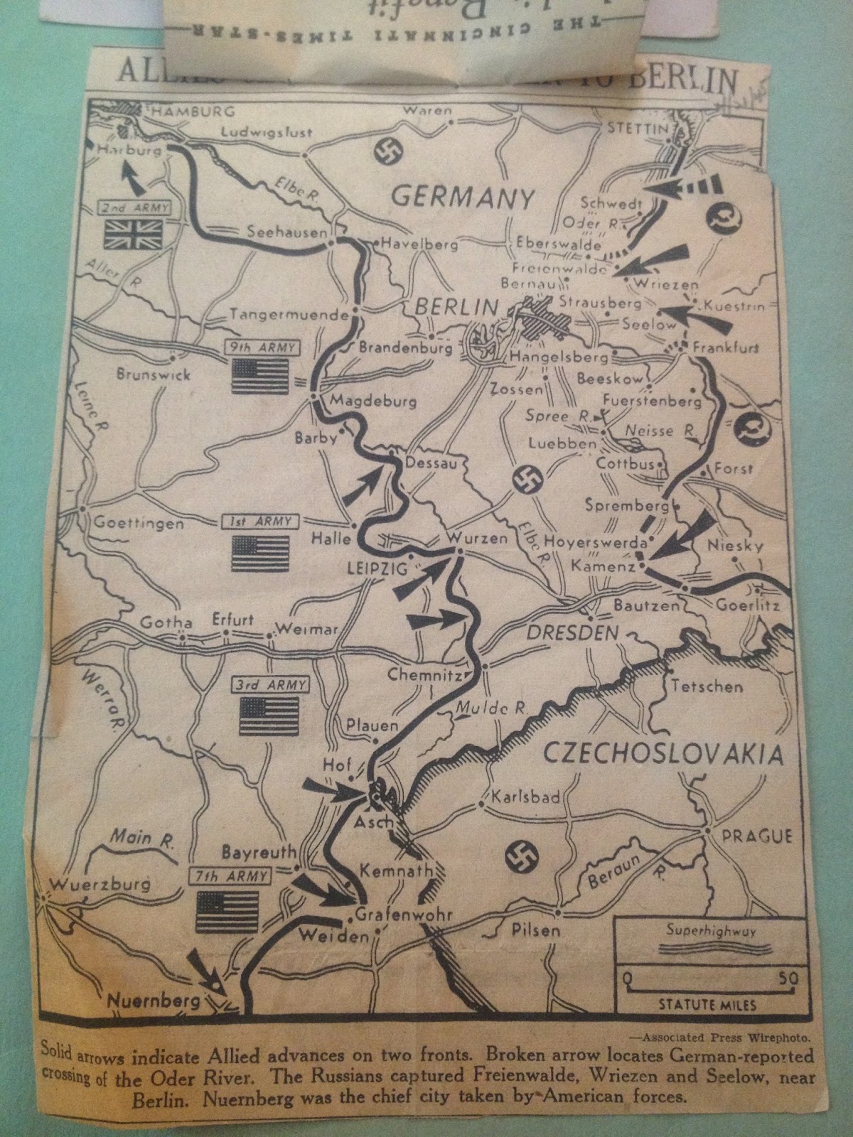 Margot McMahon: Uncle Frank Heekin's Stalag map locations 1944-45 WWII