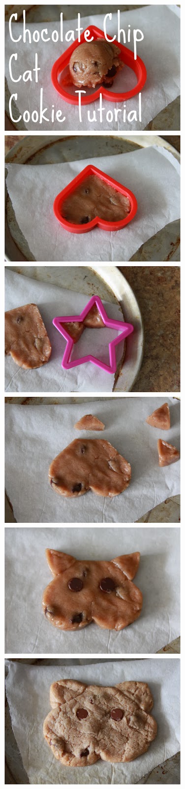 Vegan Chocolate Chip Cat Cookies