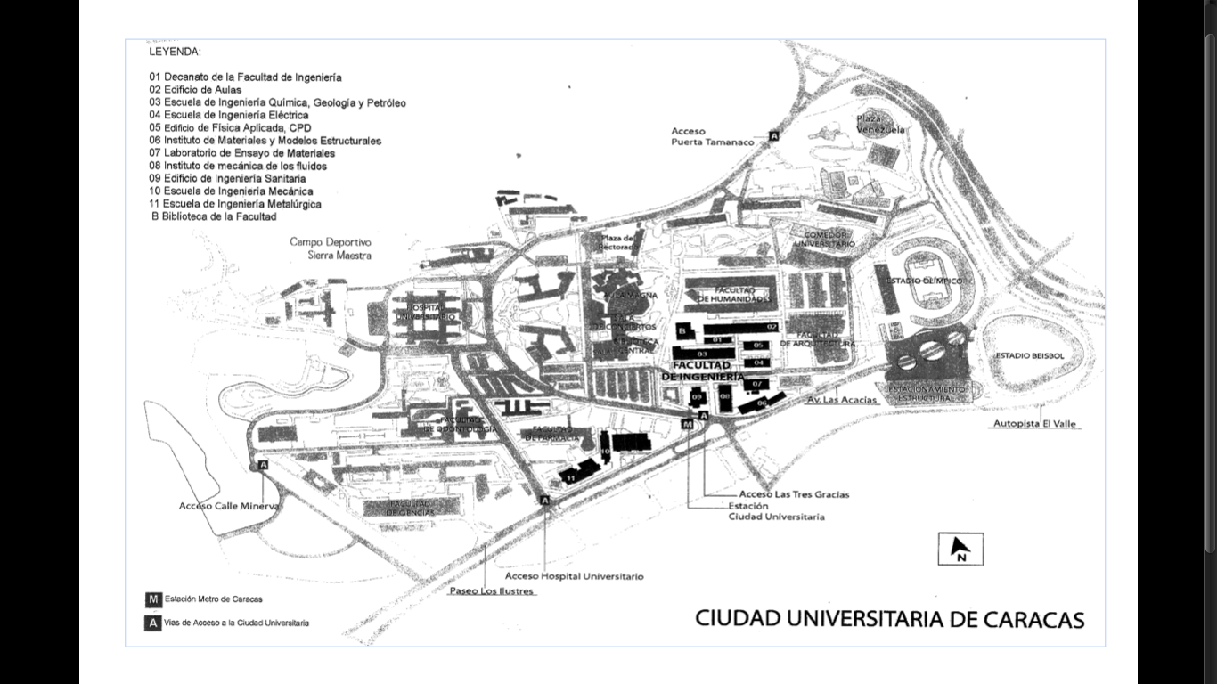 Secretaría General del CEEBI MAI-19: Mapa de la UCV