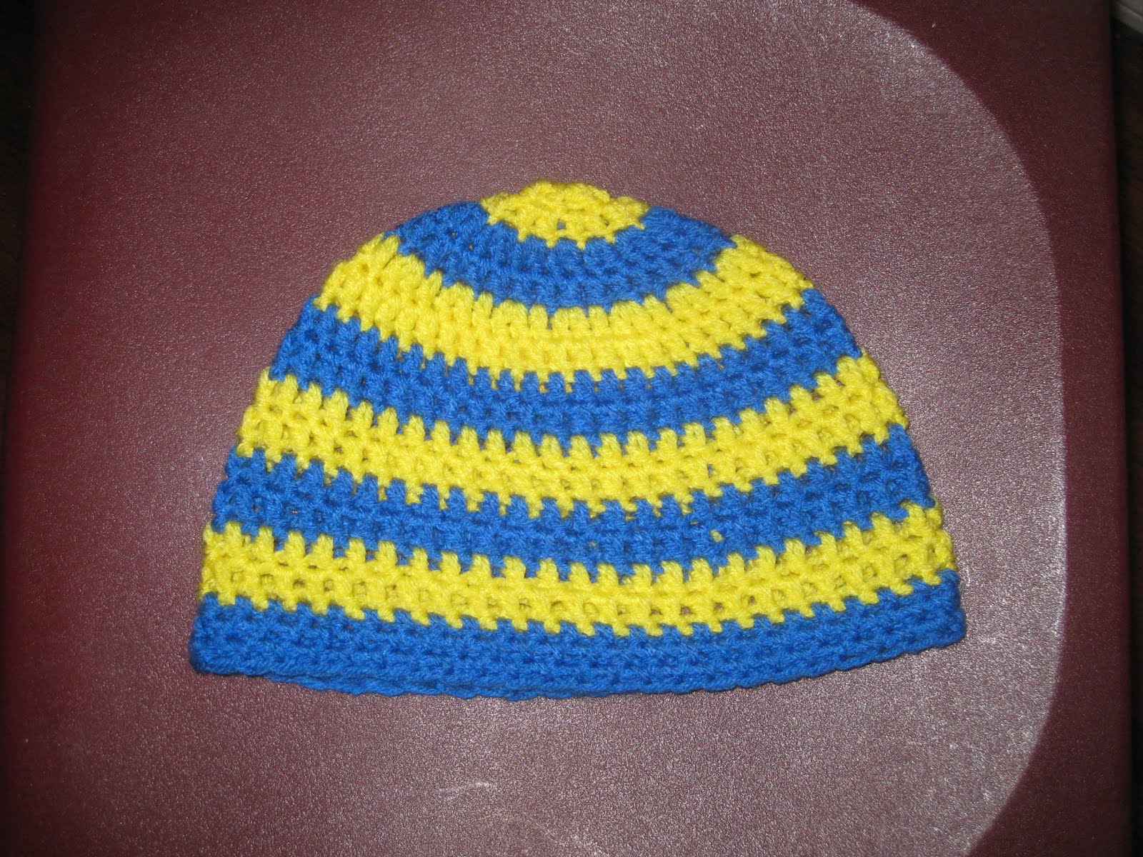 Justin's Blog: Blue and Yellow Striped Hat