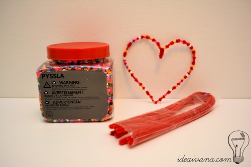 idea ivana: Five Minutes Valentine's Gift - Fuzzy Hama Heart