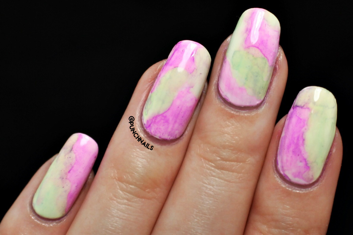 Punch Nails: Watercolour Sharpie Nail Art