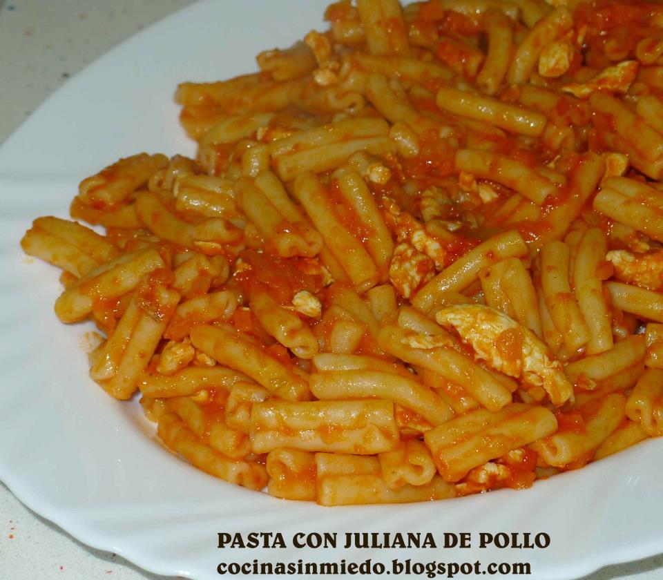 COCINAR SIN MIEDO: PASTA CON JULIANA DE POLLO