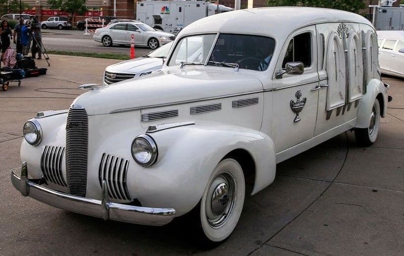 Just A Car Guy: Aretha's hearse, a 1940 carved side La Salle, is ...