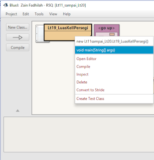 Java Script: MEMBUAT CODING JAVA MENGHITUNG LUAS DAN KELILING PERSEGI MENGGUNAKAN BLUE-J