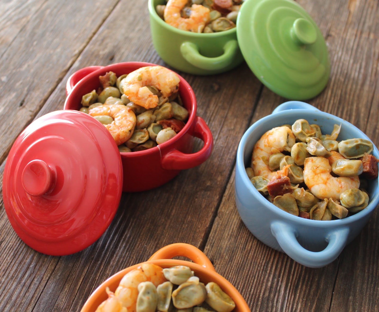 Mi caja de recetas: Habas con langostinos