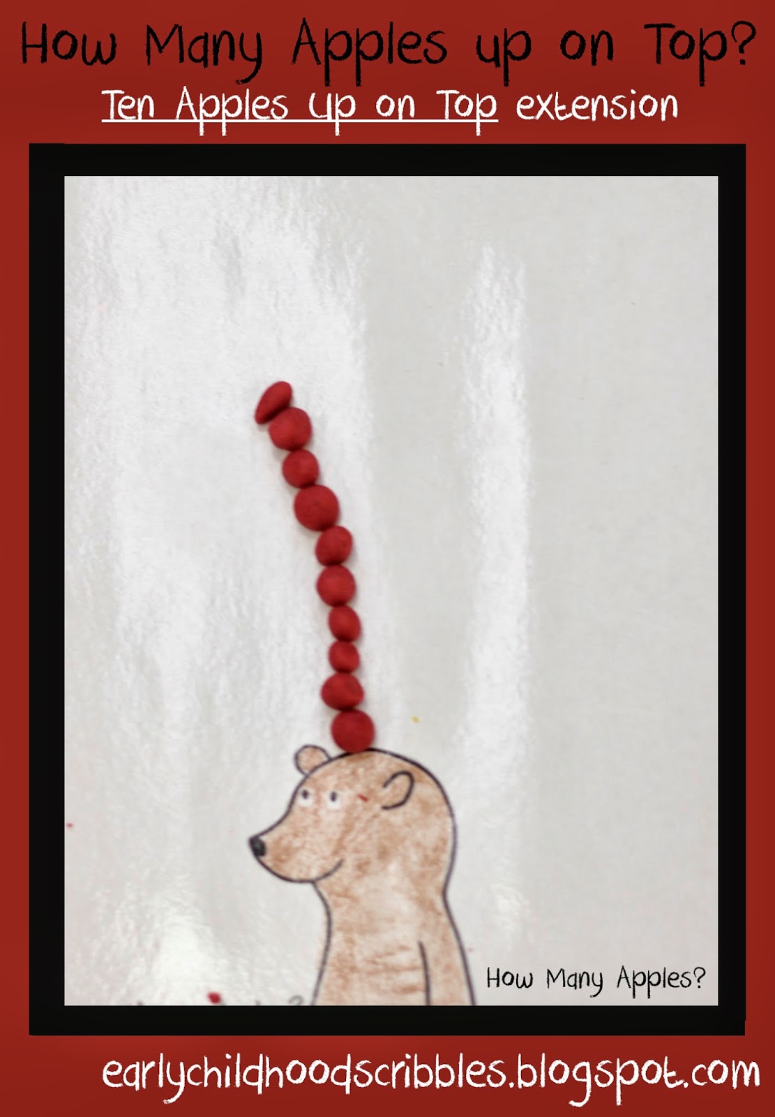 Early Childhood Scribbles: How Many Apples up on Top?