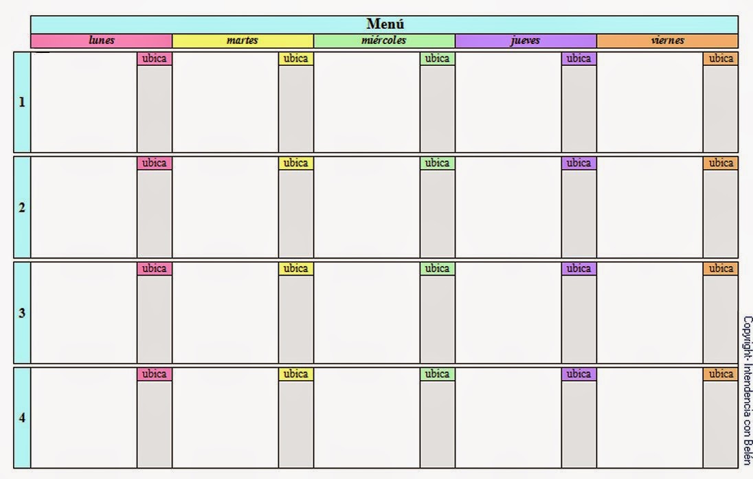 Intendencia con Belén: MENÚ MES DE MAYO