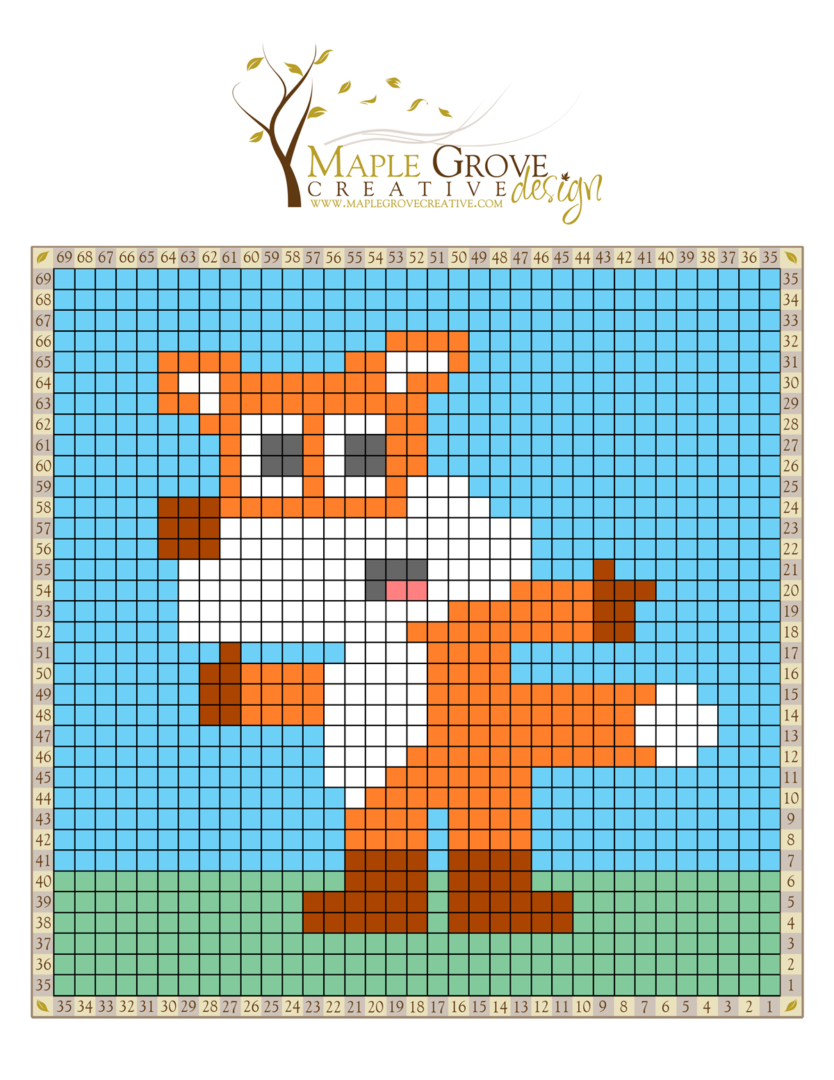 Freebie Friday - Fox graph | Maple Grove Creative Design