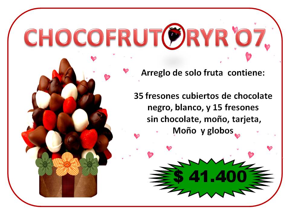 CHOCO FRUTAS RYR: CATALOGO 1 CHOCO FRUTAS RYR