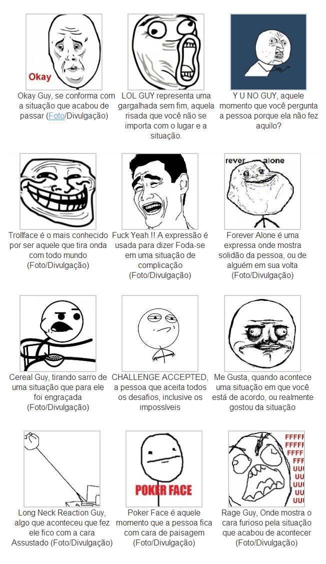 Os Memes mais famosos da internet