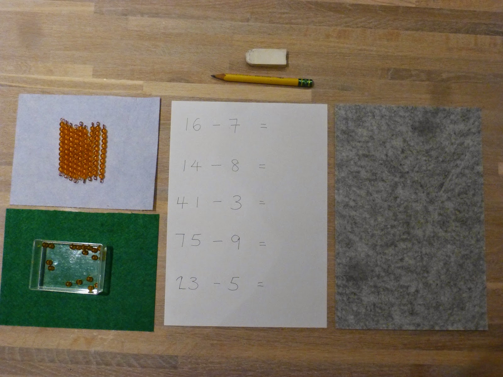 Family FECS: Montessori Activity: Dynamic Subtraction with Golden Beads ...