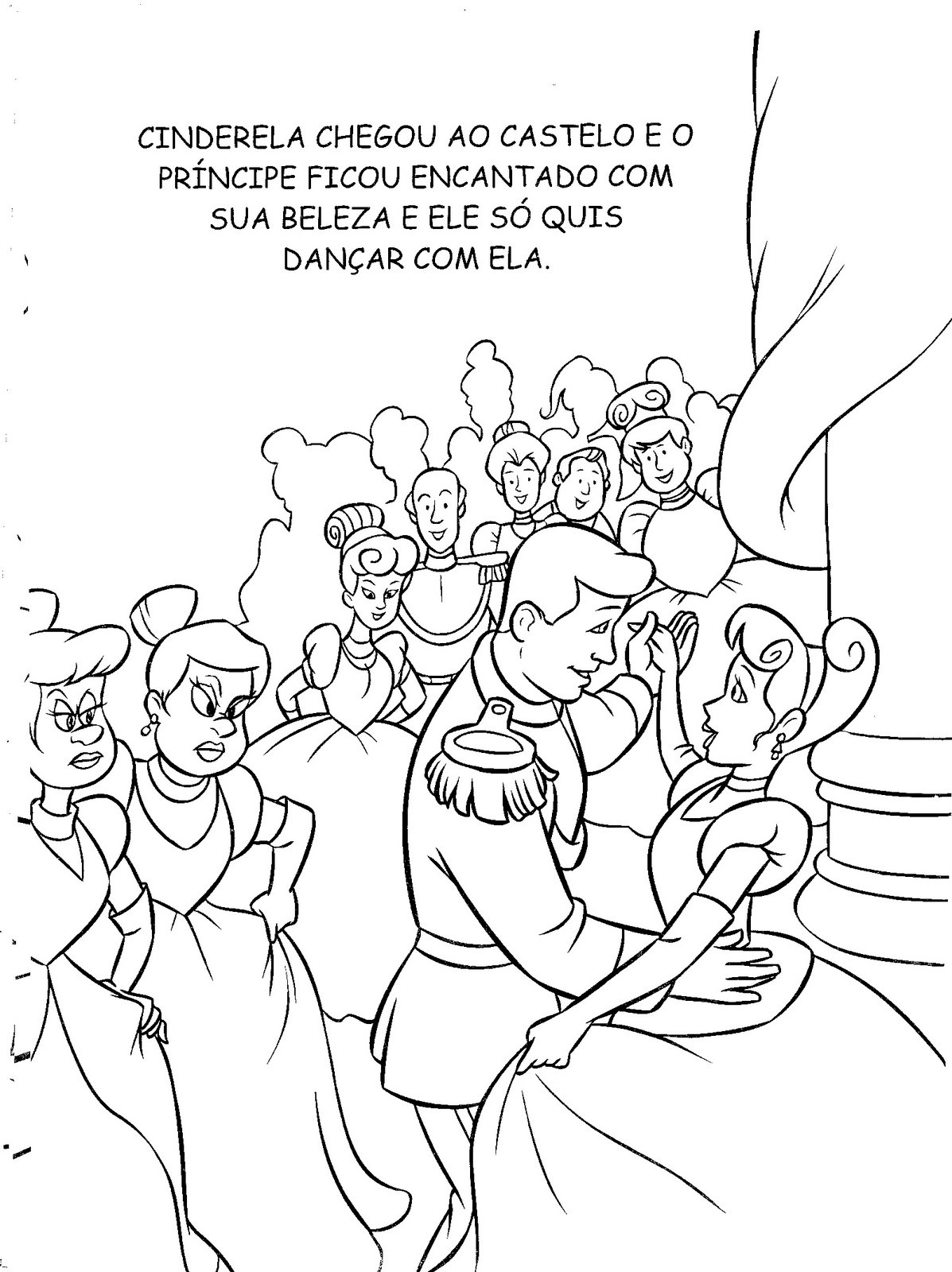 BLOG PROFESSOR ZEZINHO: Cinderela para colorir e imprimir