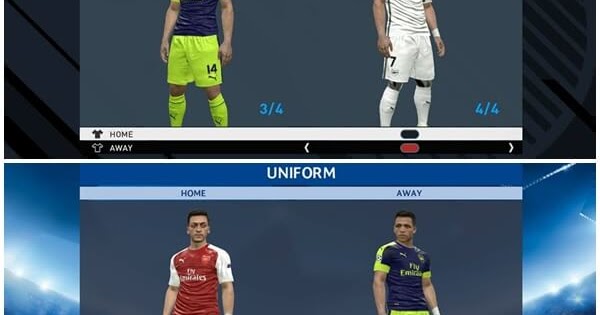 pes-modif: PES 2017 Arsenal Leaked Kits 2017/2018 by Ar11 Kitmaker