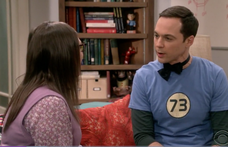 Amy asks if Sheldon has any wedding jitters.