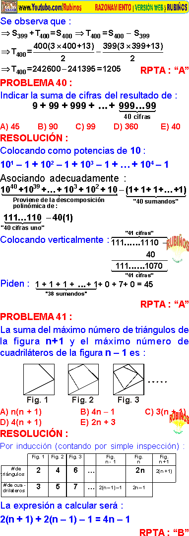 SERIES Y SUMATORIAS PROBLEMAS RESUELTOS OPERADOR SIGMA DE RAZONAMIENTO ...
