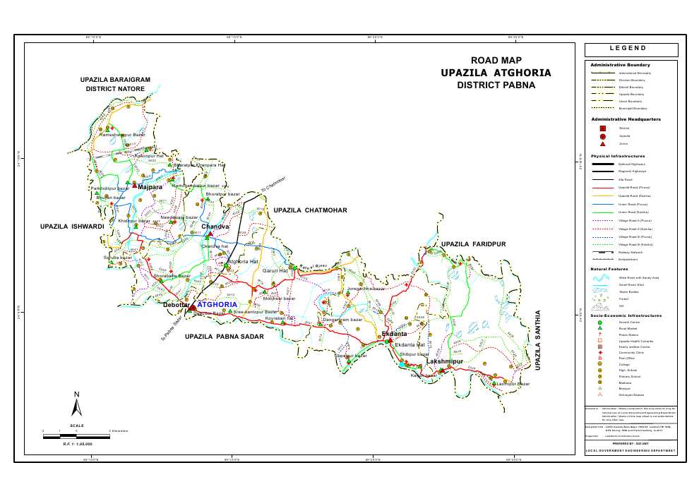 Mouza & Land Use Maps of Atghoria Upazila, Pabna, Bangladesh - Tourism ...
