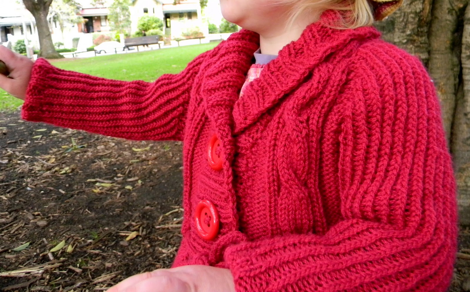 Ferby's Corner Knitting: Red Berry Cardigan