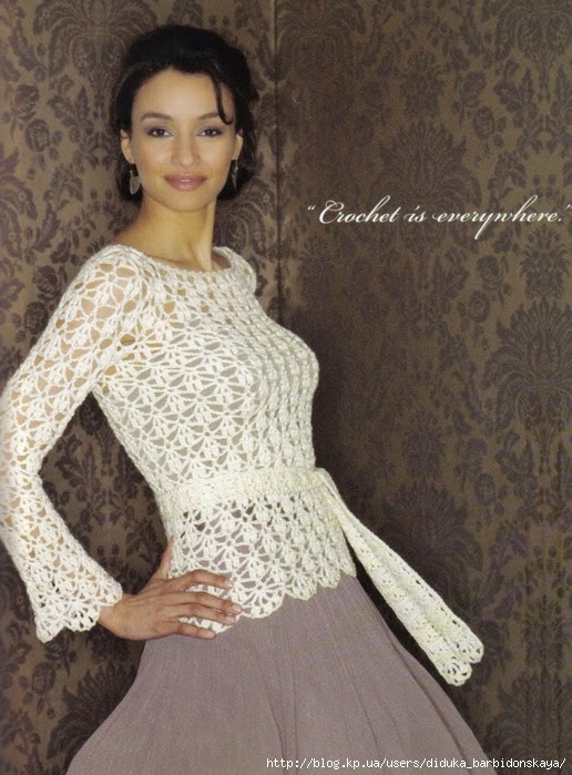 Crochelinhasagulhas Blusa Branca De Crochê