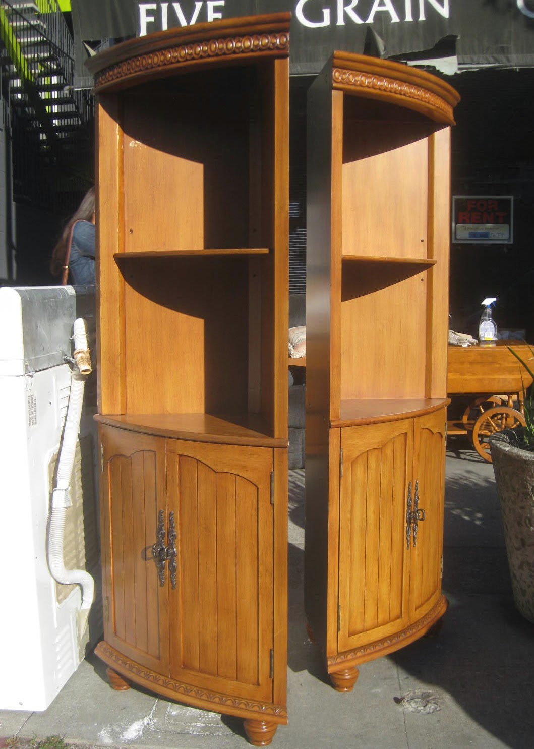 UHURU FURNITURE & COLLECTIBLES: SOLD - Corner Cabinets - $100 each