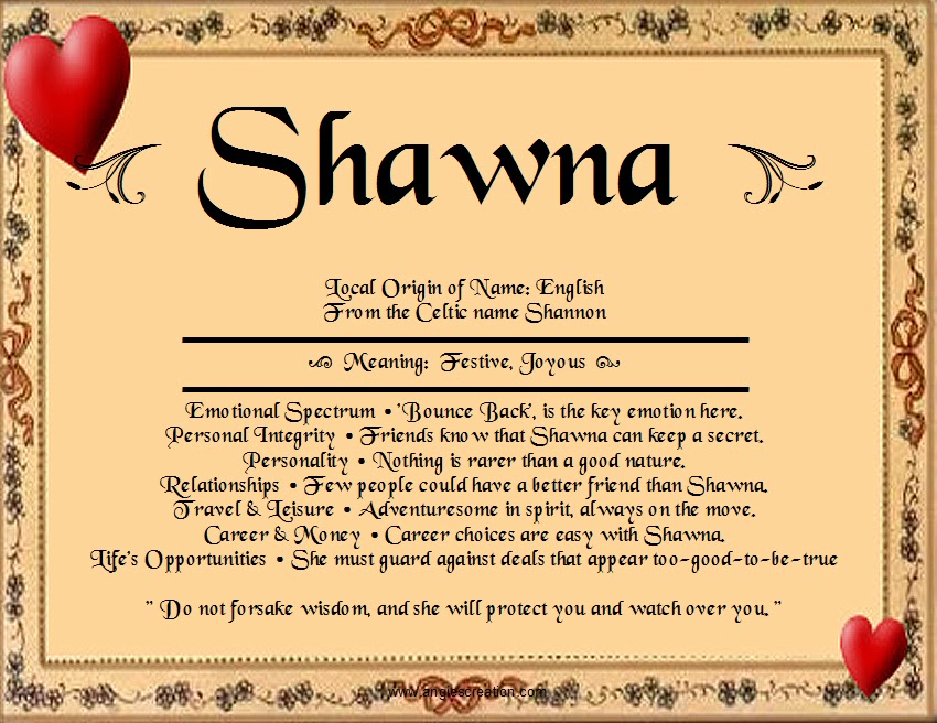 Shawna | Unique Names