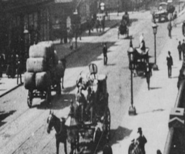 Traffic Crossing Leeds Bridge - 1888
