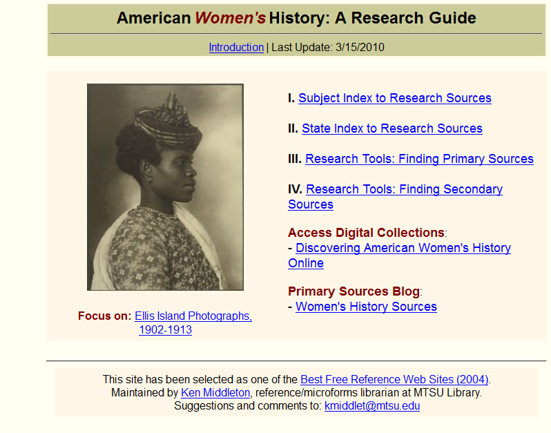 Gena's Genealogy: Women's Research Resource: American Women's History A ...