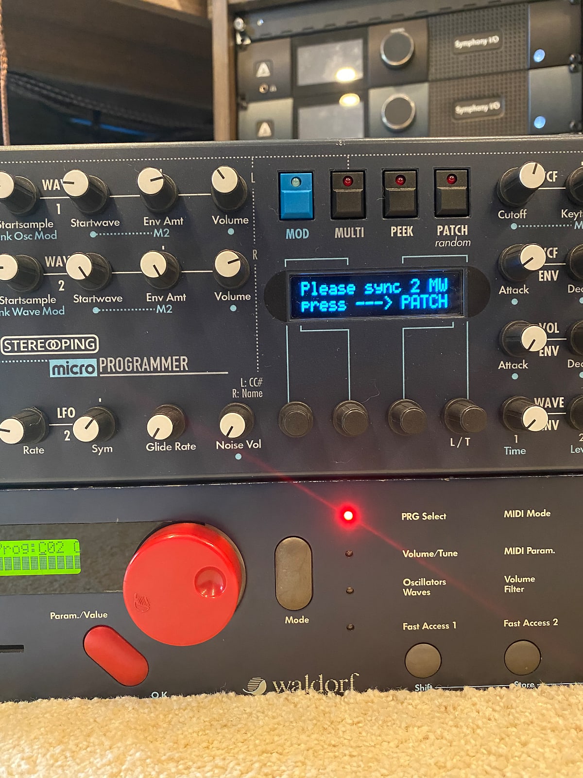 MATRIXSYNTH: Waldorf Microwave Rev A w/ Stereoping Programmer