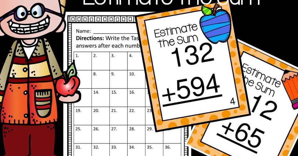 Rounding to Estimate the Sum Task Cards - Fern Smith's Classroom Ideas!