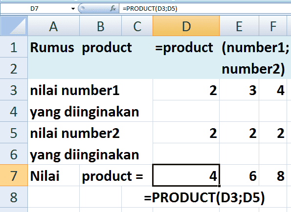 Daftar Rumus Excel | Rumus Matematika Microsoft Excel 2007 Bag Satu ...