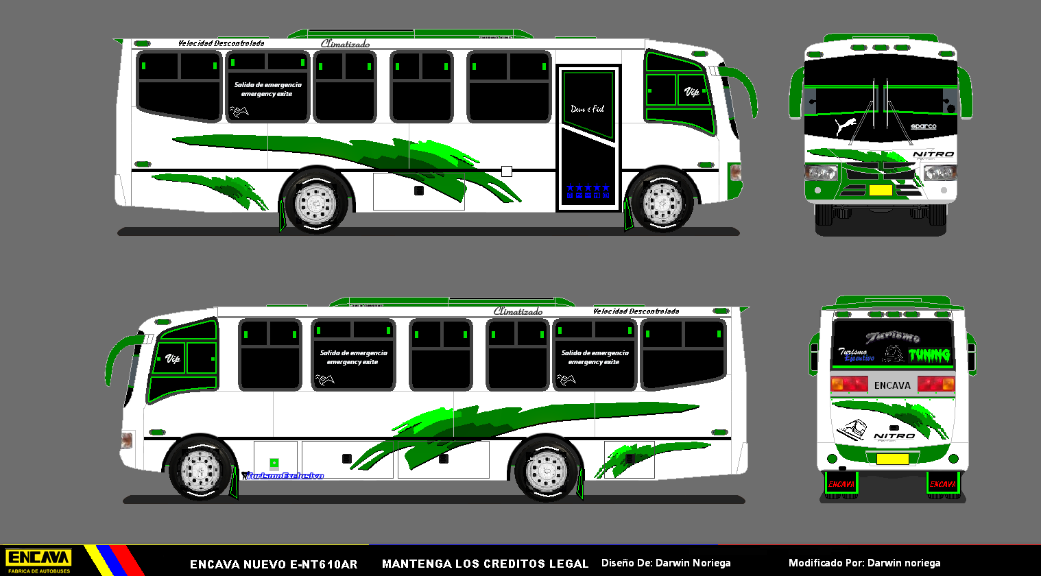 Diseños Autobuses VNZLA: ENCAVA NUEVO E-NT610AR