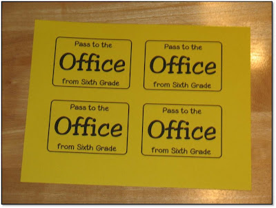 Finding JOY in 6th Grade: 28th Day: Hands-Free Passes