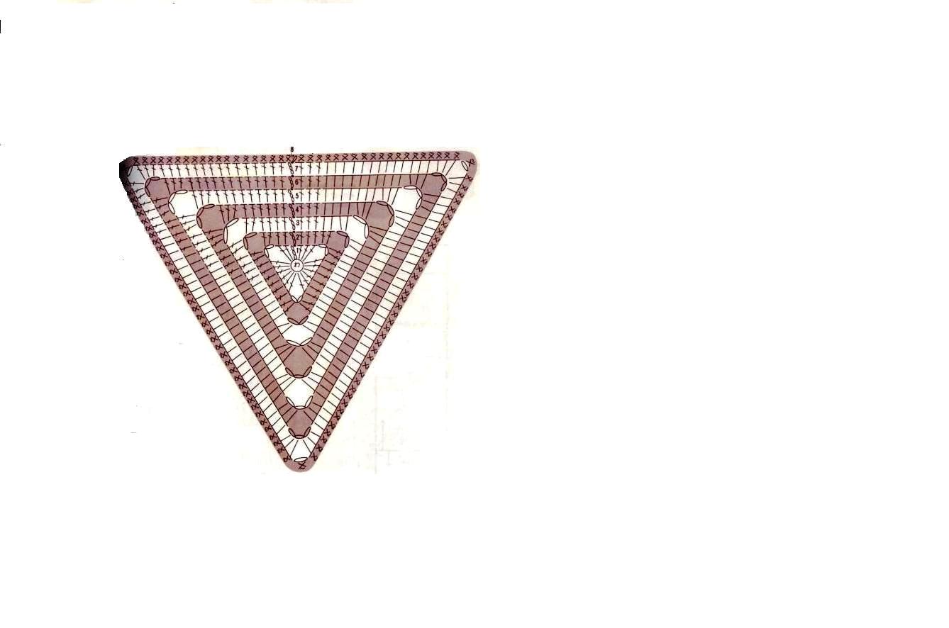 Royce's Hub: Crochet Triangle Motif # 1