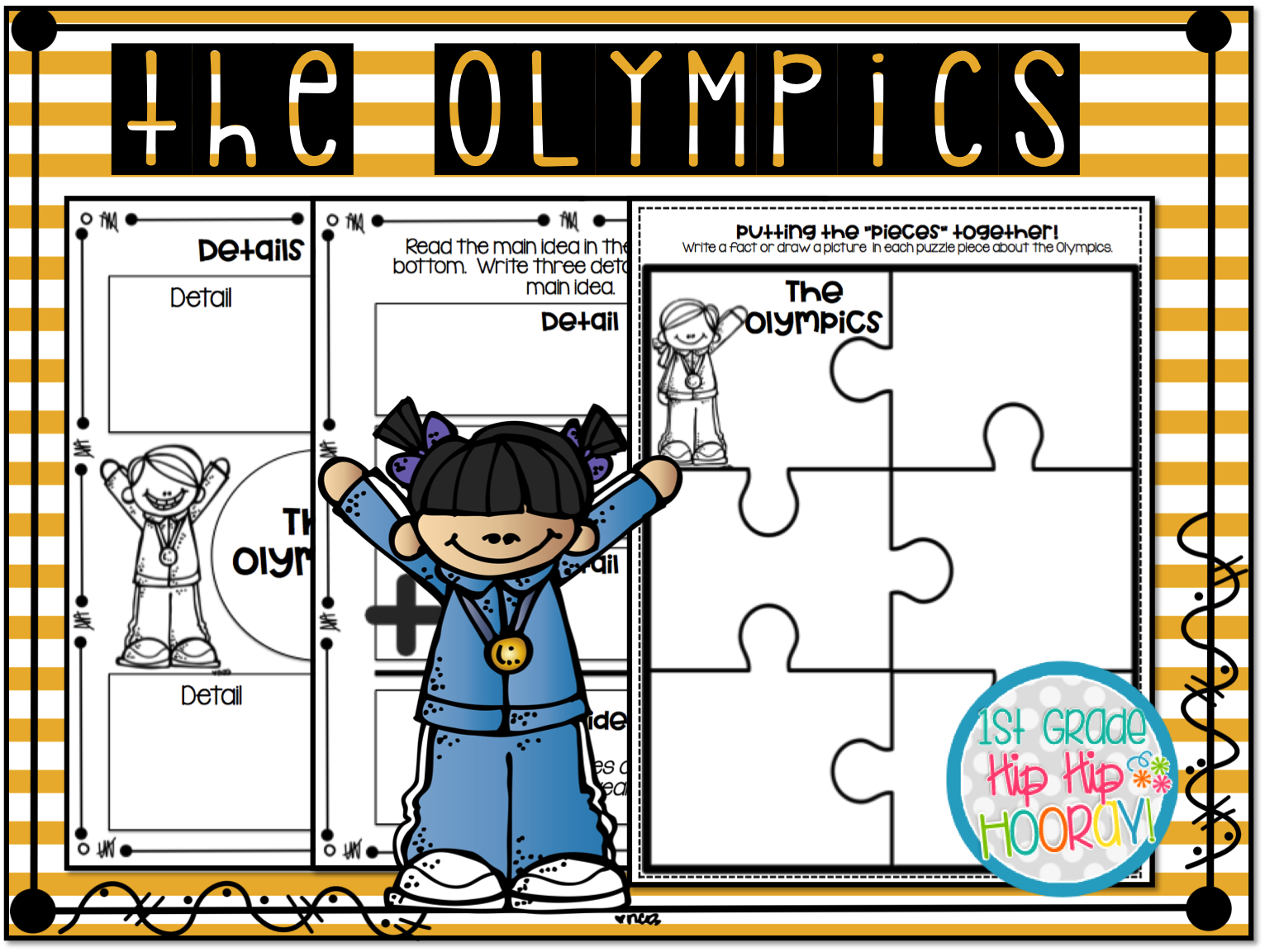 1st Grade Hip Hip Hooray!: Let's Learn About the Olympic Games