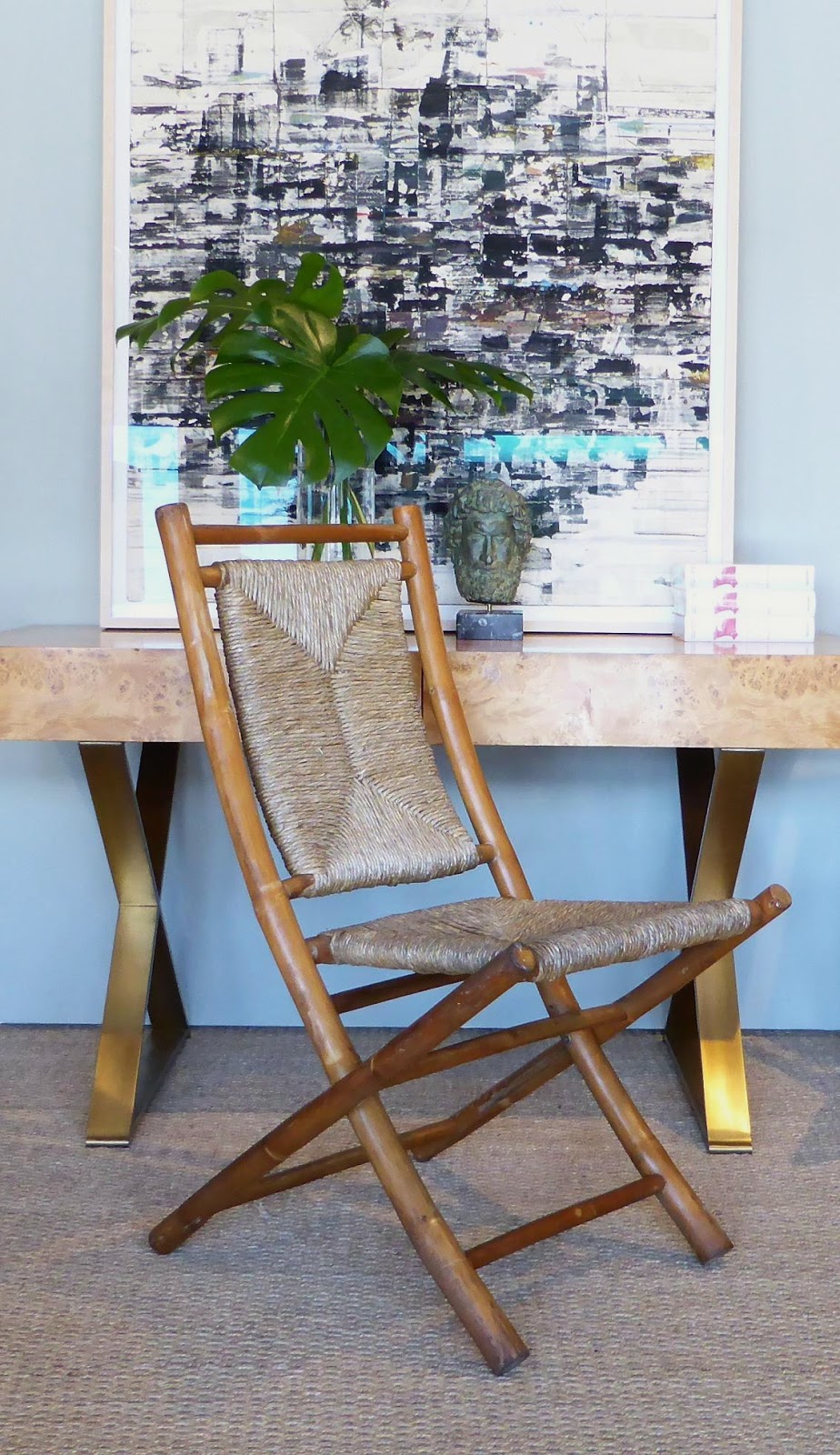 MICHAEL THOMAS : Pair of Bamboo Campaign Chairs