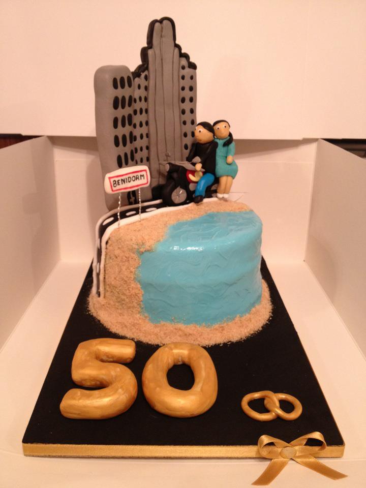 Tartas Nova Cartagena: Tarta 50 Aniversario Benidorm