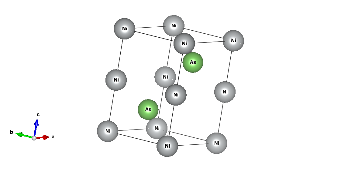 The chemical cell and the magnetic cell of the NiAs structure