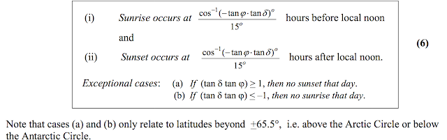 Thoughts on Teaching Math with technology: Geometry and Sunrise/Sunset.