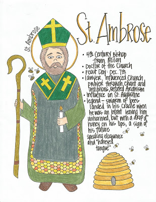 Look to Him and be Radiant: St. Ambrose and St. Abigail Coloring Pages