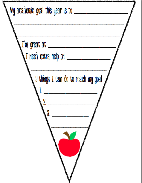 Middle School Goal Setting Pennant