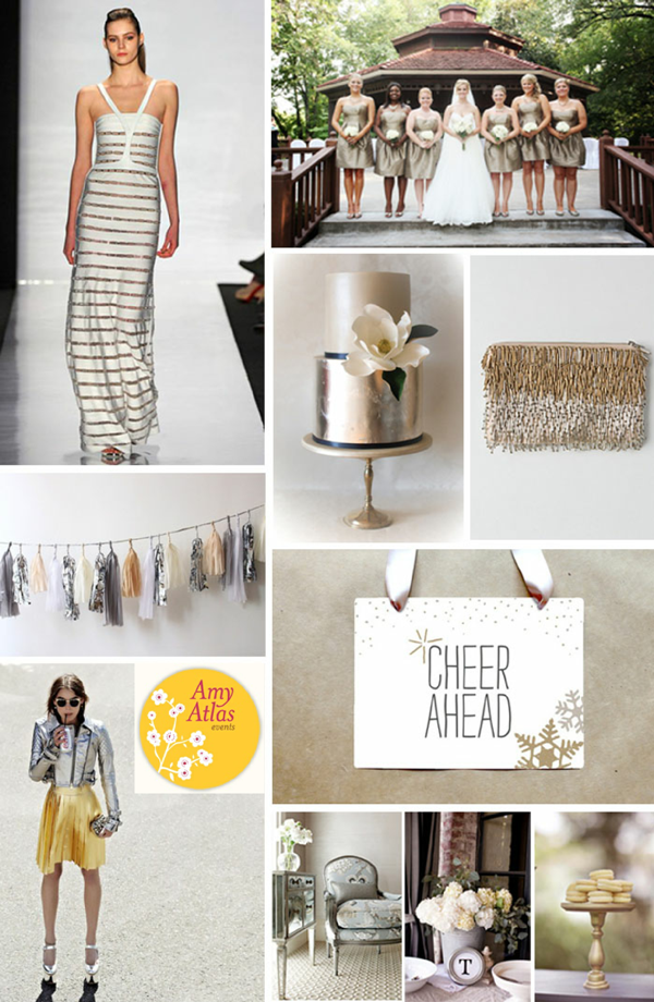 Metallic Chic Christmas Party Ideas - Party Ideas | Party Printables Blog