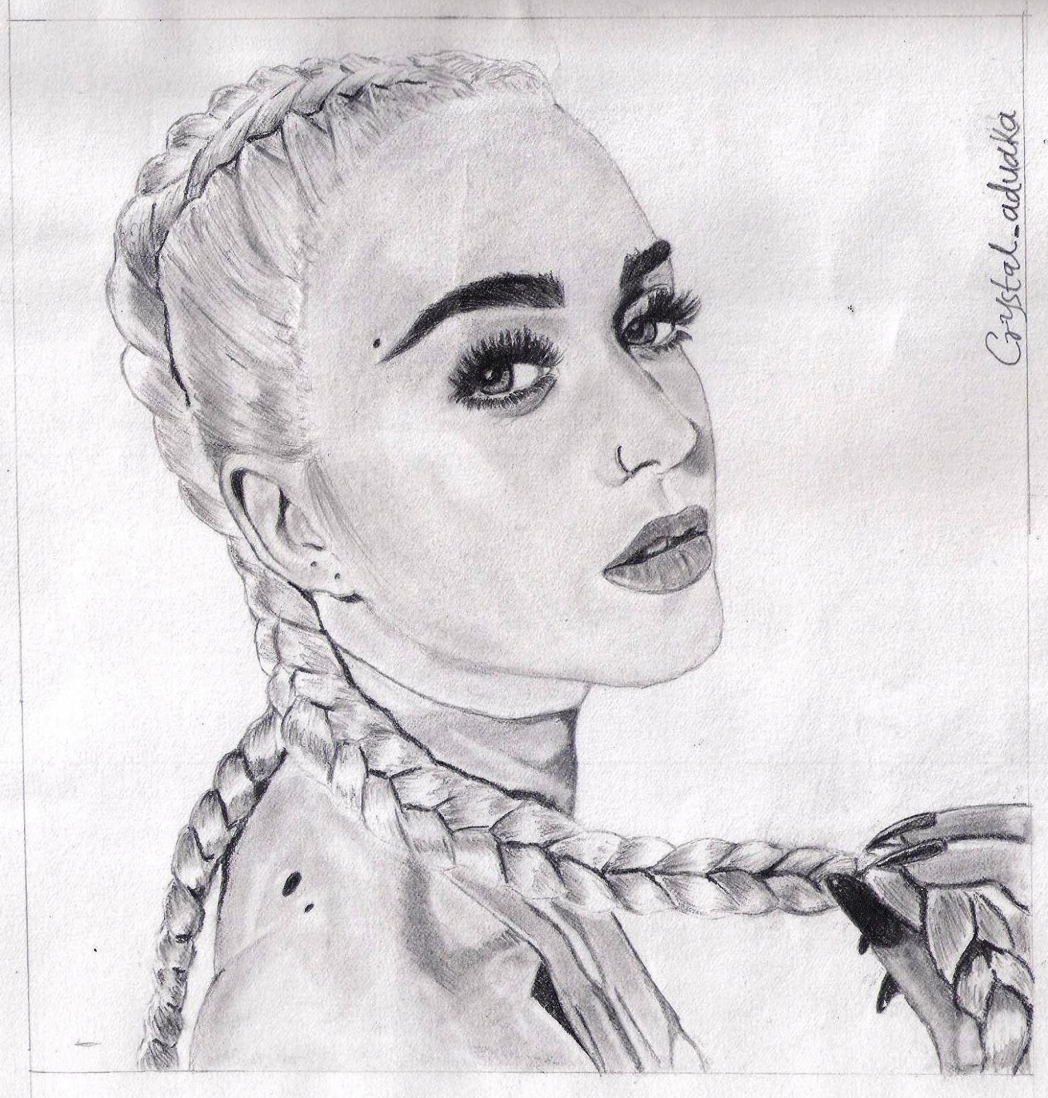Katy Perry Pencil Drawing