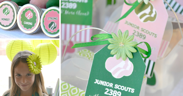 Girls Scout Party with FREE Printables - Party Ideas | Party Printables ...