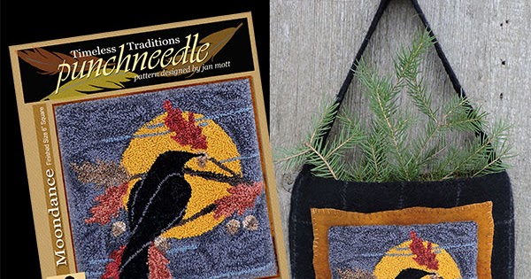 Crane Design by Jan Mott Wool Applique Penny Rug & Punchneedle Patterns ...