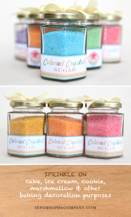 Sopha & Co.: Colored Crystal Sugar for Baking