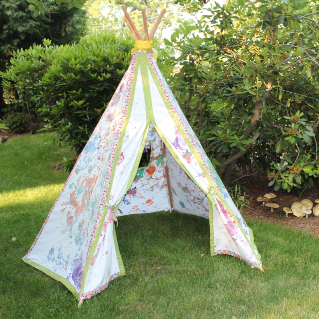 Rachael Rabbit: Kid Painted Teepee & Teepee Pattern